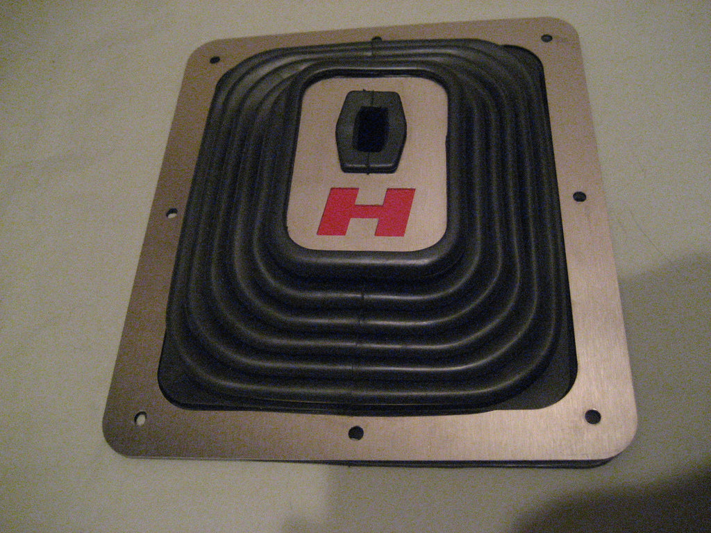 Super Boot w/ custom "Red H" trim - large rubber floor boot for Hurst ...